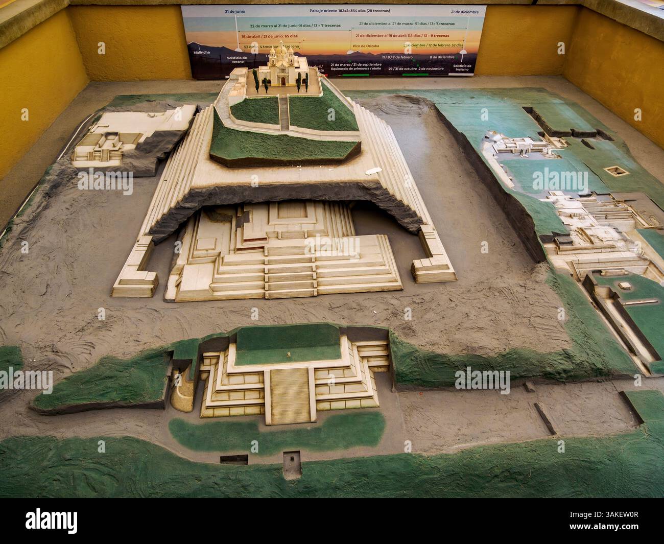 Museum of the Great Pyramid, interior, Cholula, Puebla State, Mexico ...