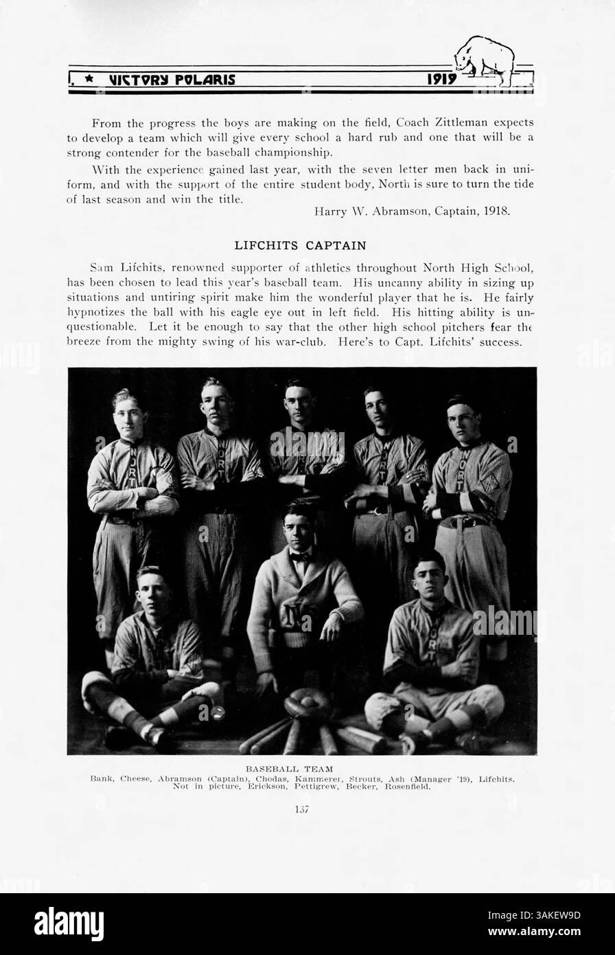 The 1919 North High Yearbook, Polaris, captures the essence of student ...