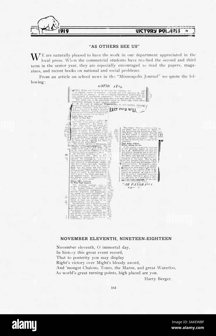The 1919 North High Yearbook, Polaris, provides a detailed record of ...