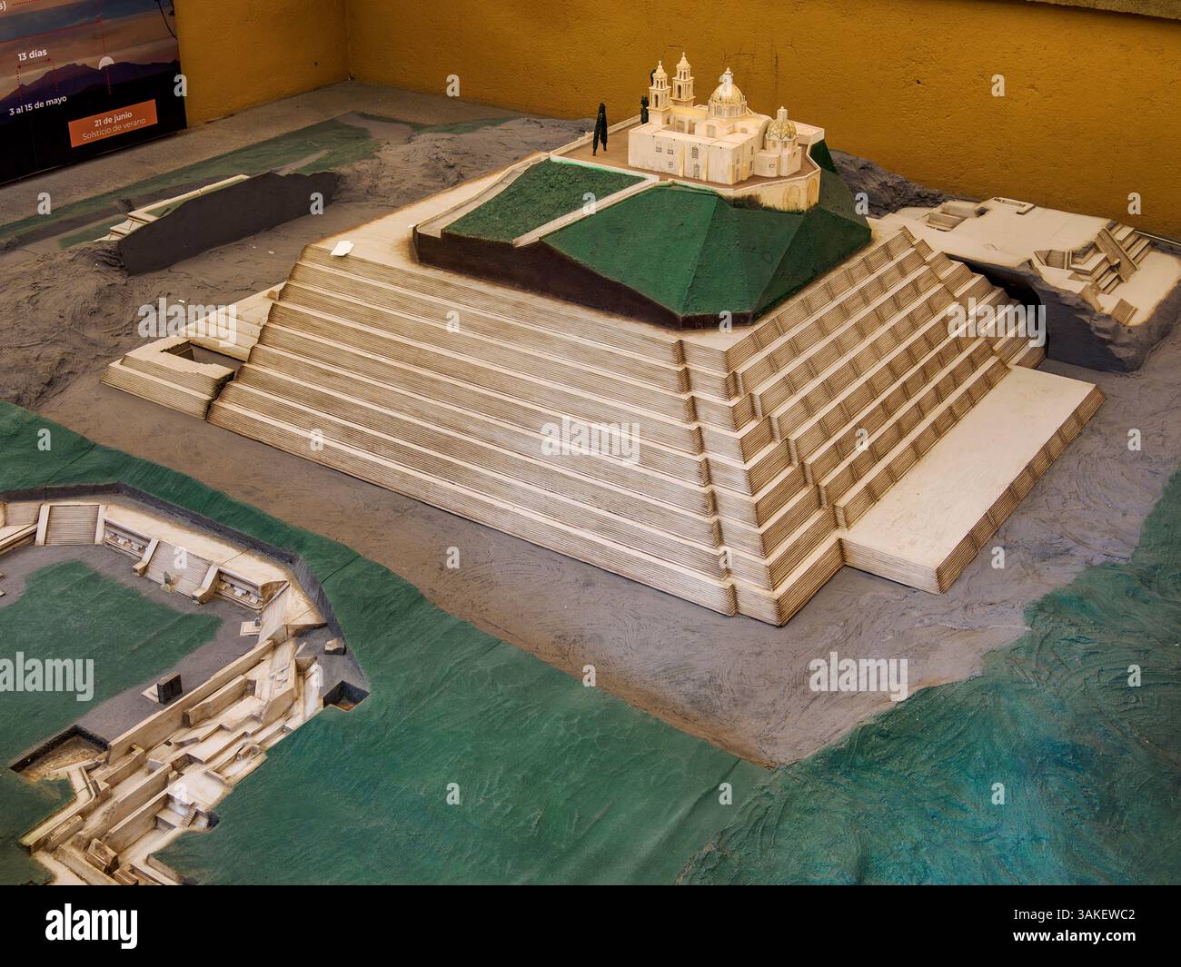 Museum of the Great Pyramid, interior, Cholula, Puebla State, Mexico ...