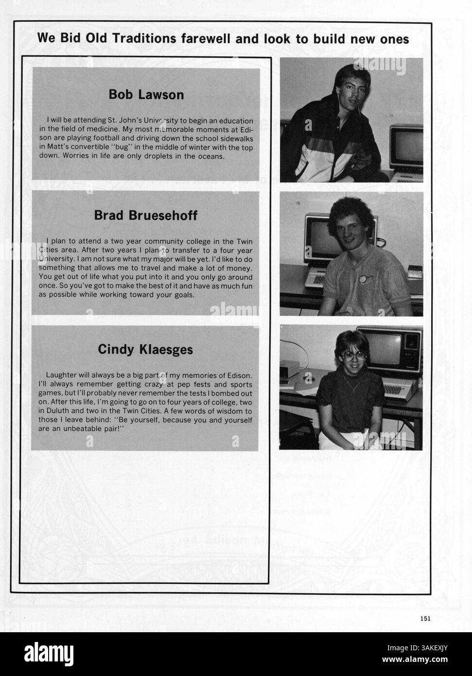 The Edison Yearbook 1984, titled Eighty Four Wizard, features students ...