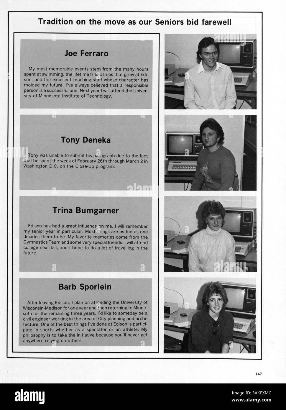 The 1984 Edison Yearbook, Eighty Four Wizard, documents the students ...