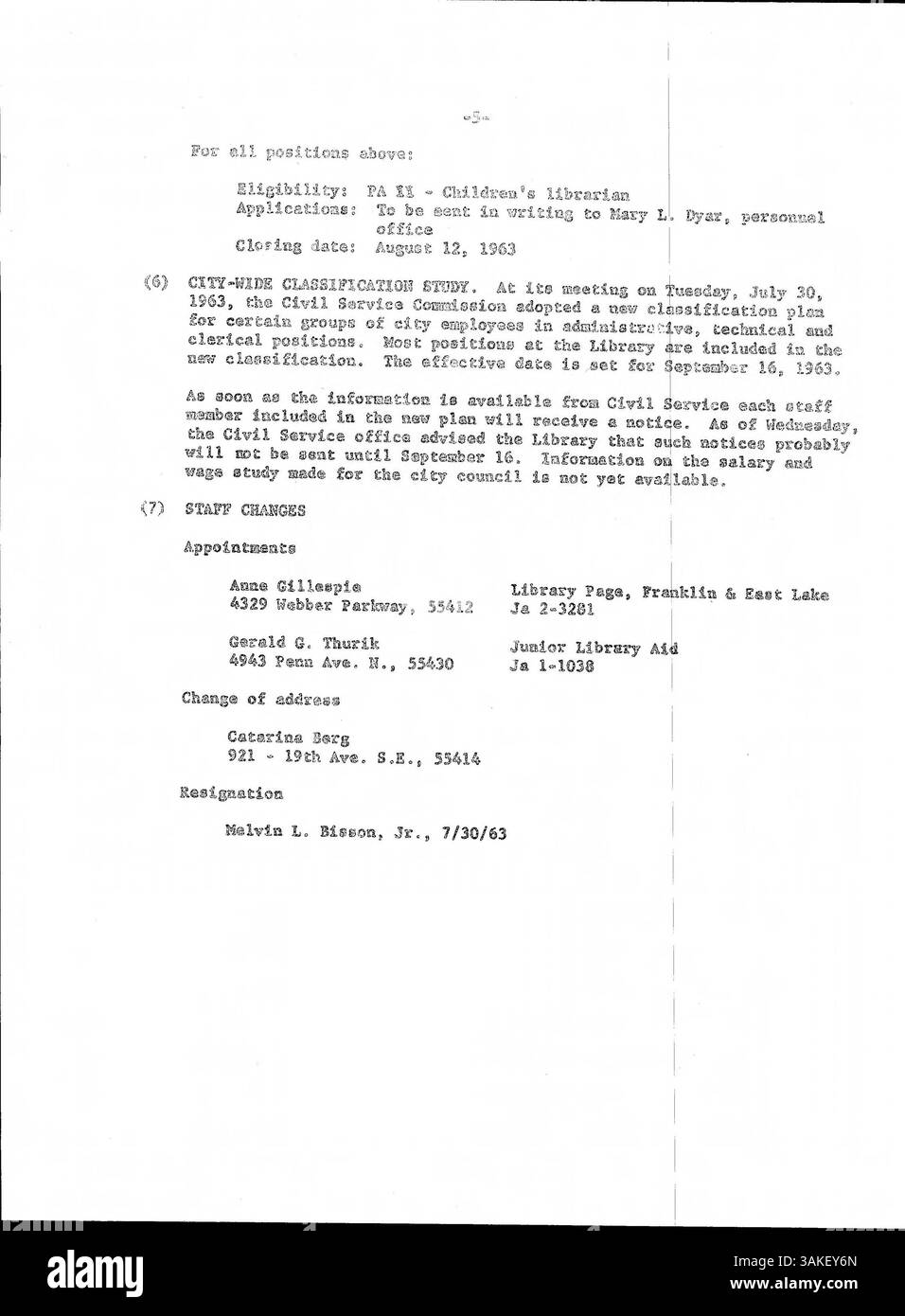 The 1963 weekly bulletin for Minneapolis Public Library employees ...