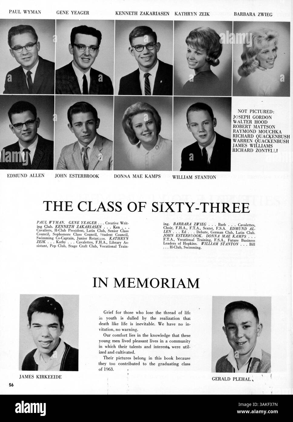 This 1963 edition of the Warrior Yearbook from Hopkins High School ...
