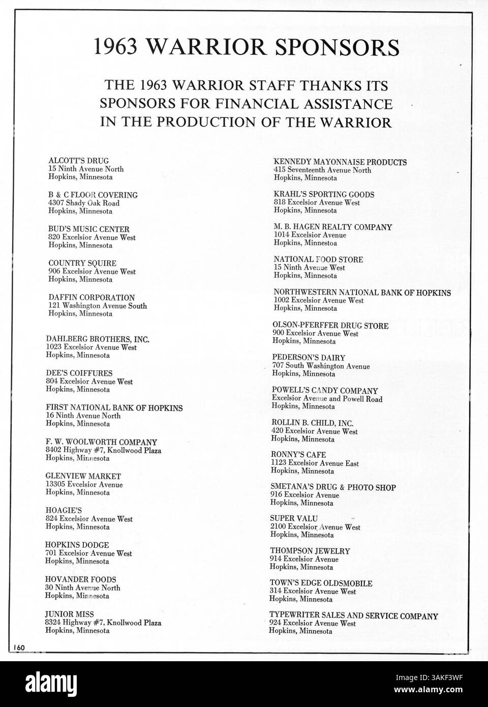 The 1963 'Warrior' yearbook from Hopkins High School provides a record ...