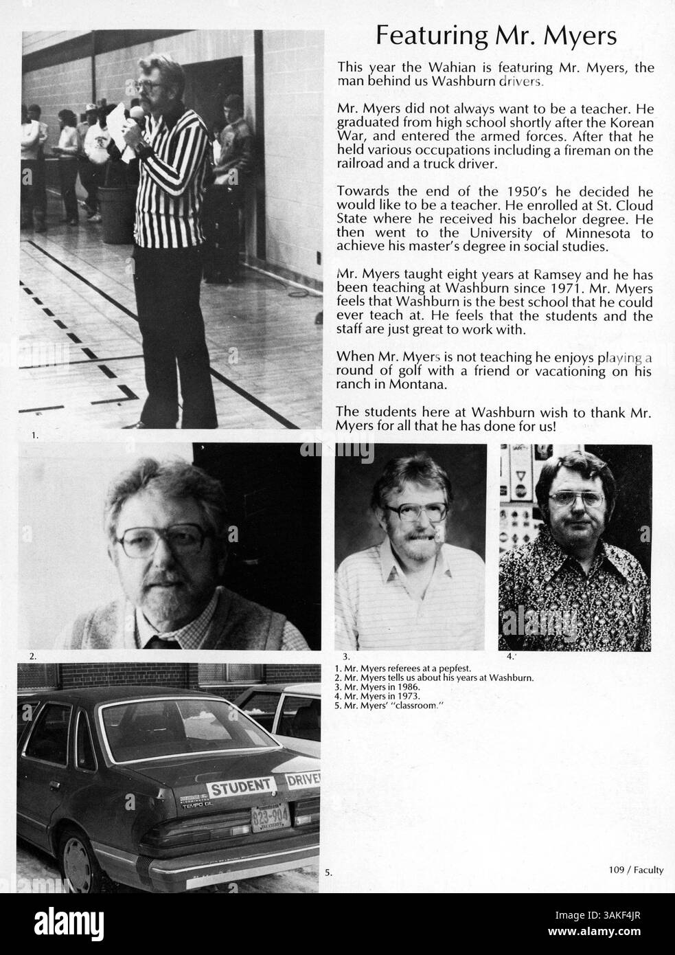 The 1986 'Wahian' yearbook documents Washburn High School's 60th ...