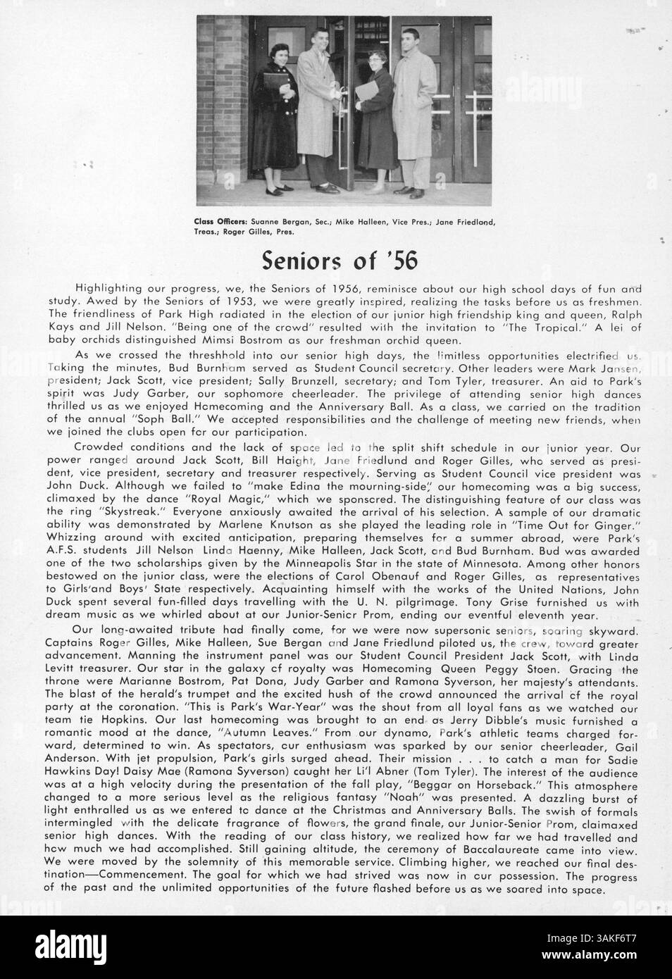 The Echowan 1956 yearbook from St. Louis Park High School captures ...