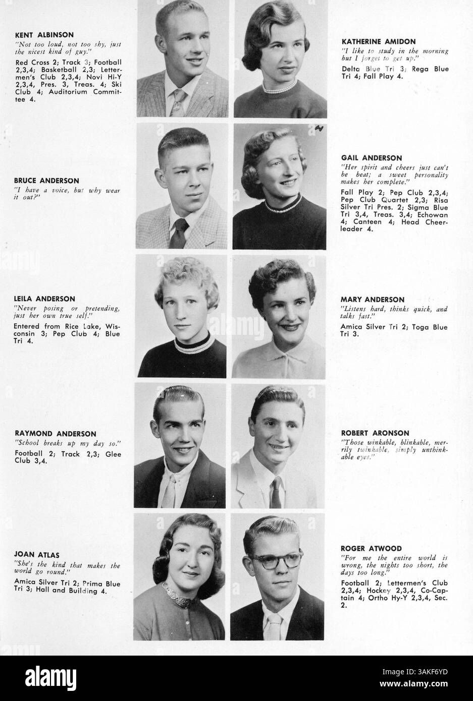 The 1956 Echowan yearbook from St. Louis Park High School provides a ...
