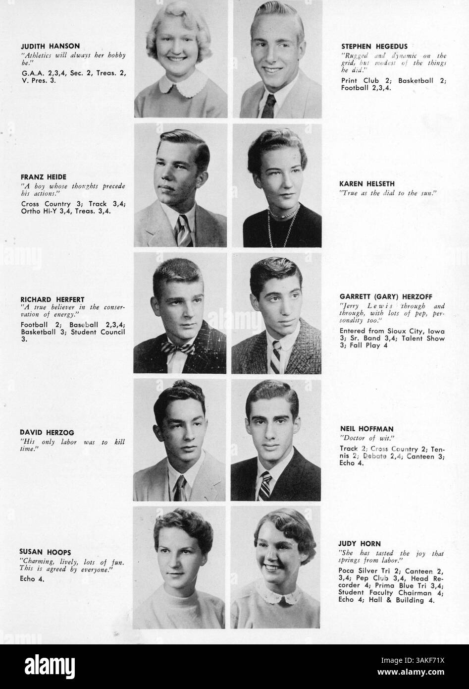 Echowan 1956, the yearbook for St. Louis Park High School, highlights ...
