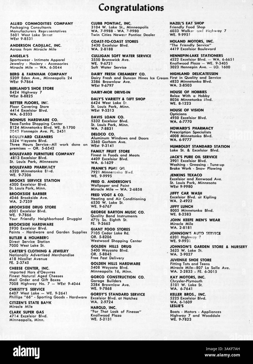 The 1956 'Echowan' yearbook from St. Louis Park High School documents ...