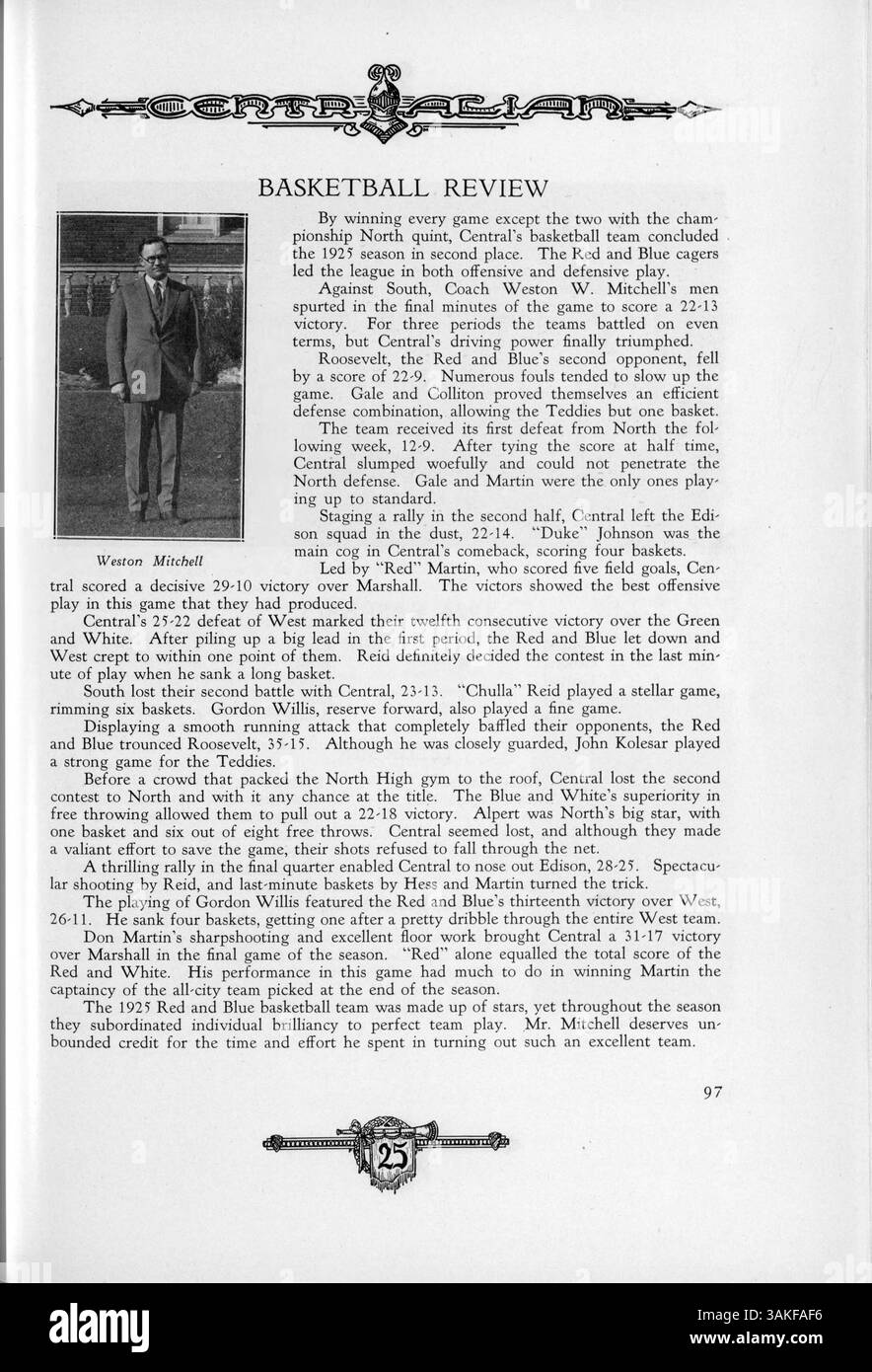 The 1925 Centralian yearbook from Central High School highlights the ...