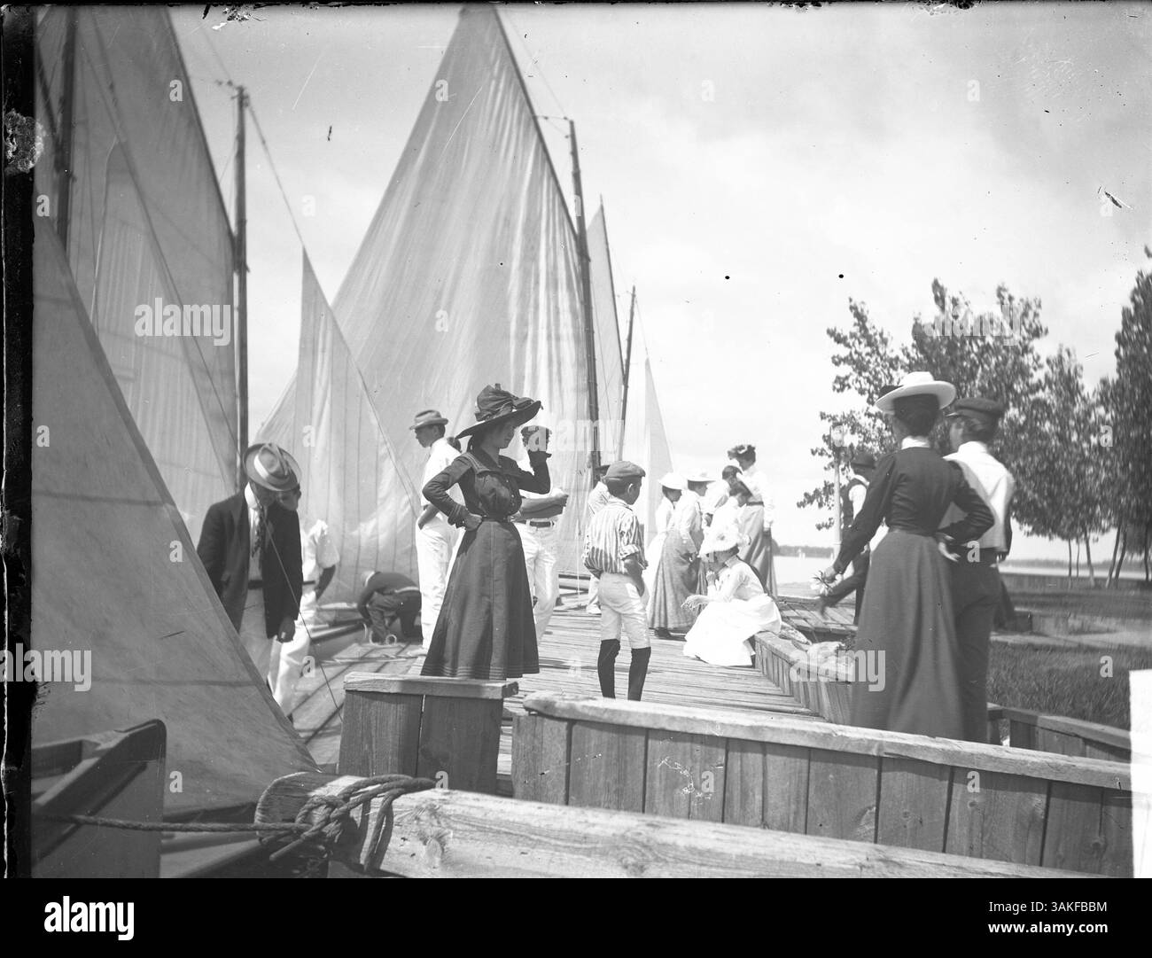 Yacht club on lake Black and White Stock Photos & Images - Alamy