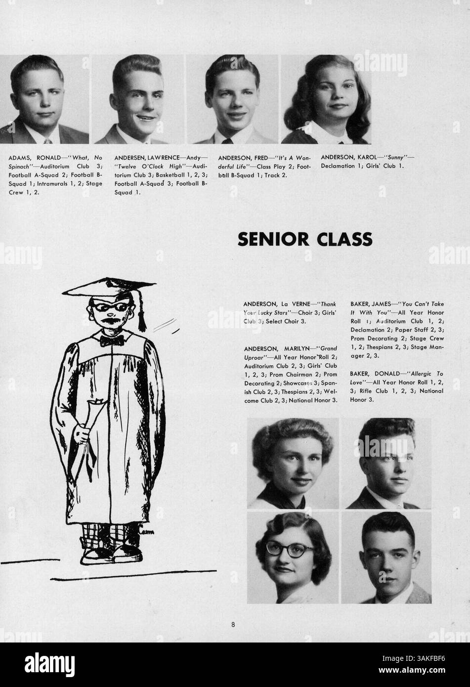This 1951 high school yearbook from Robbinsdale High School documents ...