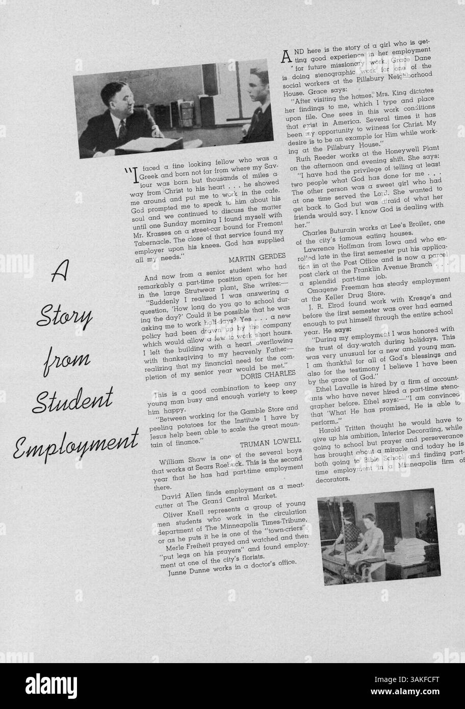 The 1940 yearbook from North Central Bible Institute, The Archive ...