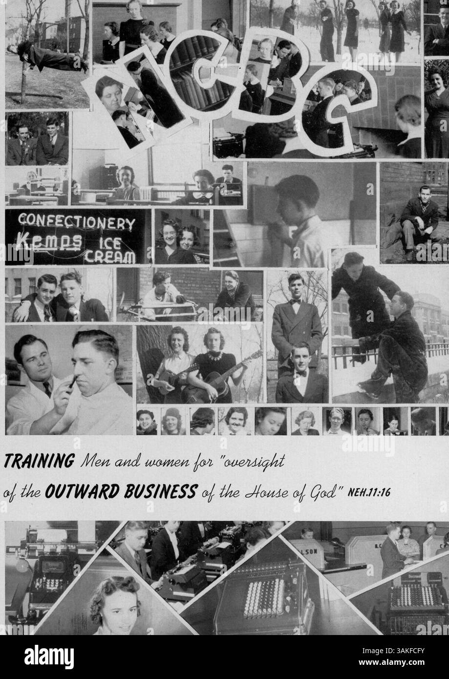 The 1940 yearbook from North Central Bible Institute captures the ...