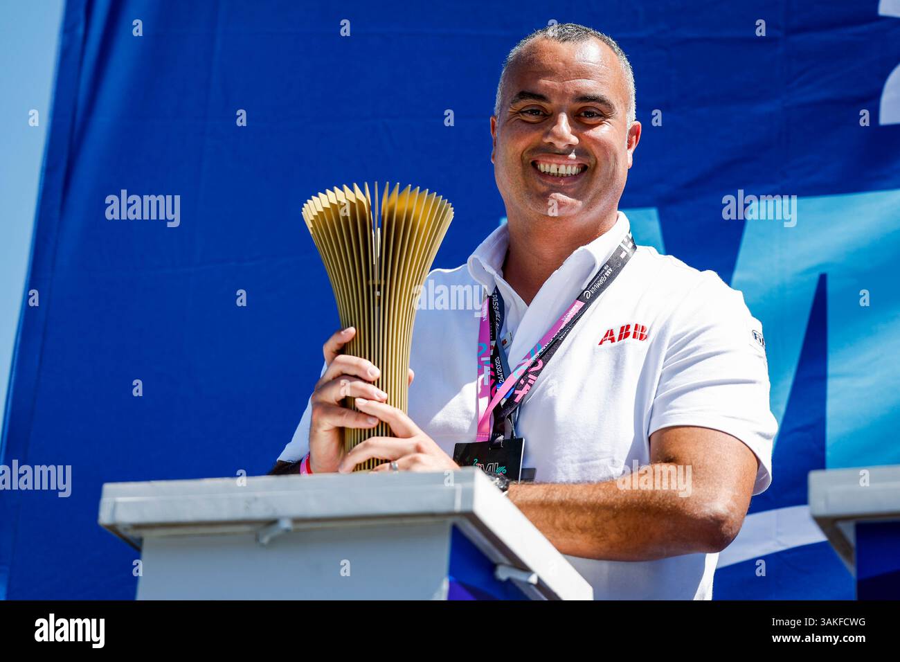 Homestead, Etats Unis. 12th Apr, 2025. ABB Representative during the ...