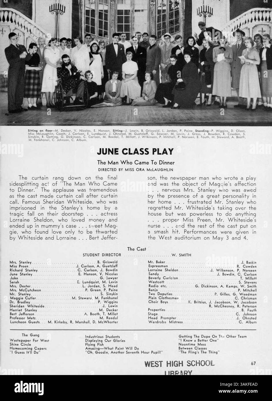 The 1951 West High Yearbook, '51 Hesperian, offers a record of the ...