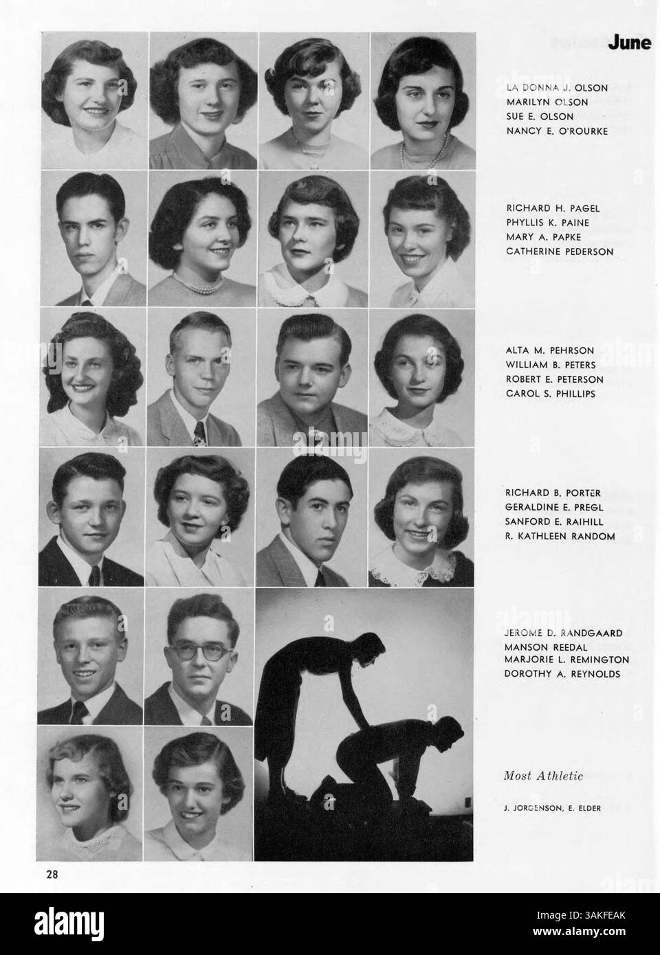 West High School's 1951 yearbook, '51 Hesperian, features a ...