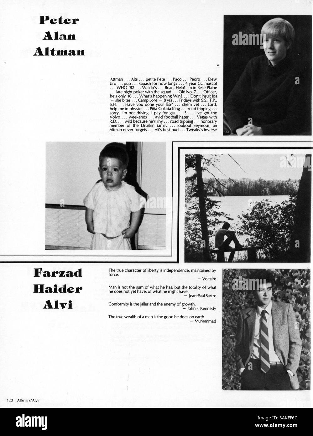 Blake School's 1984 yearbook features student portraits, faculty ...