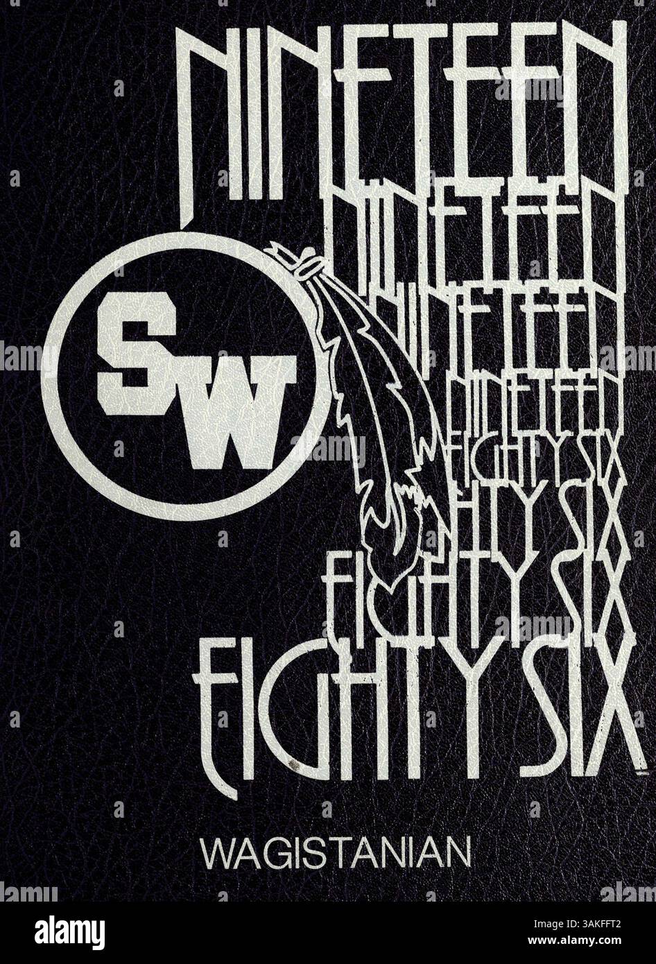The 1986 'Nineteen Eighty Six Wagistanian' yearbook from Southwest High School features student ...