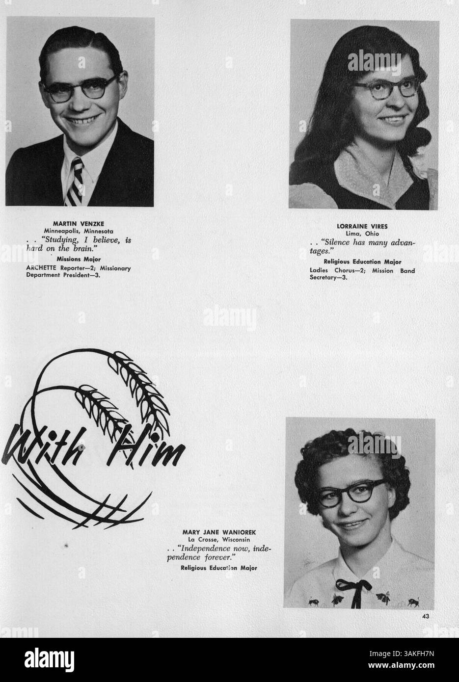 This 1956 yearbook, 'The Archive', from North Central Bible Institute ...