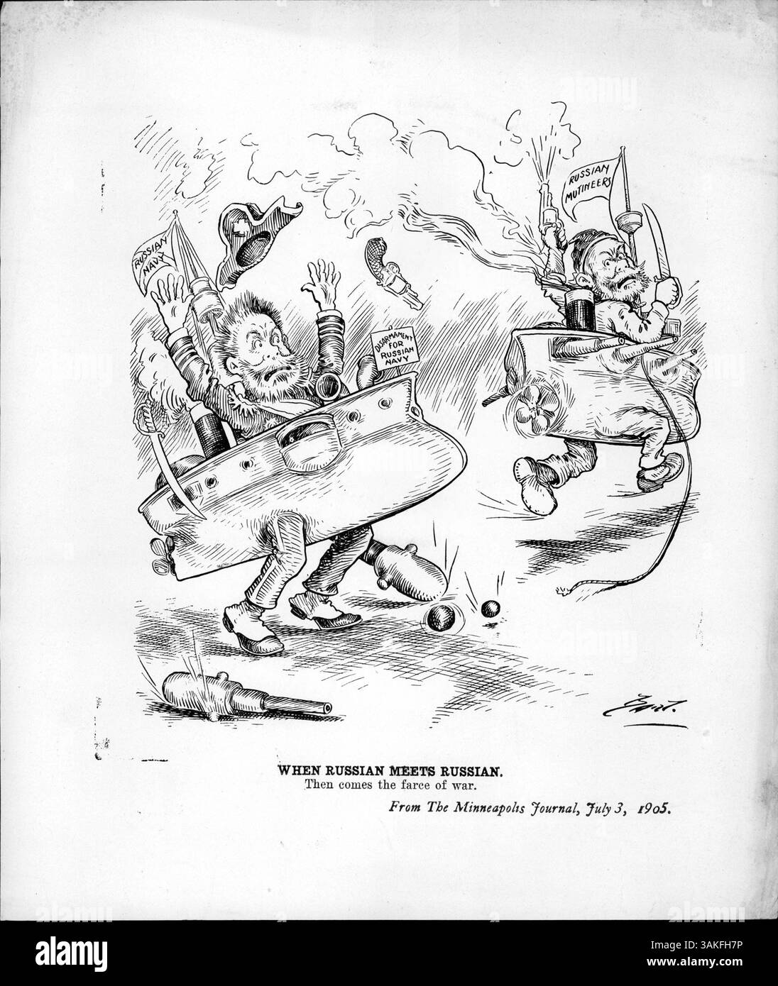 The Russian Navy throws weapons overboard while mutineers aboard the ...