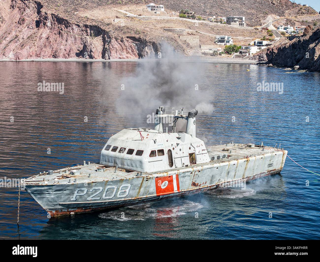 SAN CARLOS, MEXICO - APRIL 12: Sinking of the former Mexican Navy vessel De La Fuente (PC-208 ...