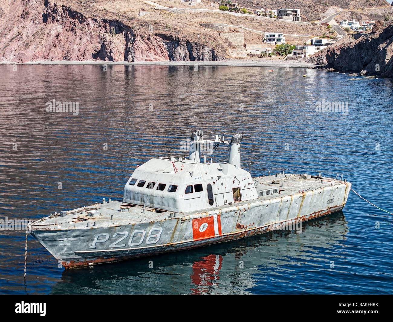 SAN CARLOS, MEXICO - APRIL 12: Sinking of the former Mexican Navy vessel De La Fuente (PC-208 ...