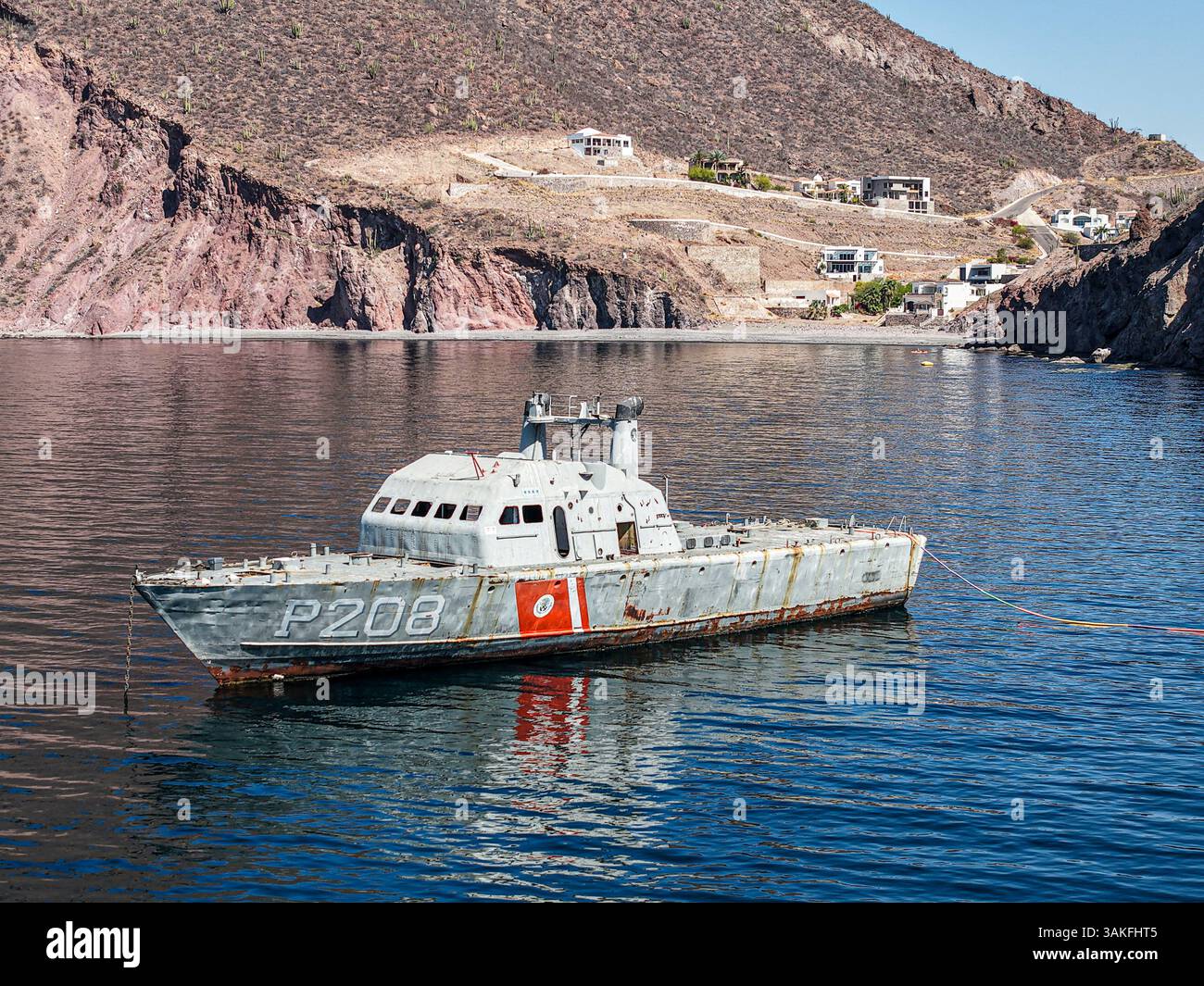 SAN CARLOS, MEXICO - APRIL 12: Sinking of the former Mexican Navy vessel De La Fuente (PC-208 ...