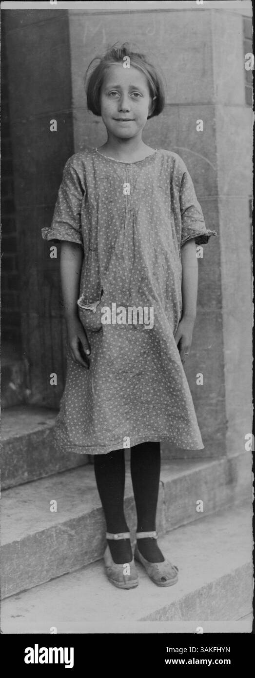 Grace Anderson, age 8, is photographed outside the Seven Corners branch ...
