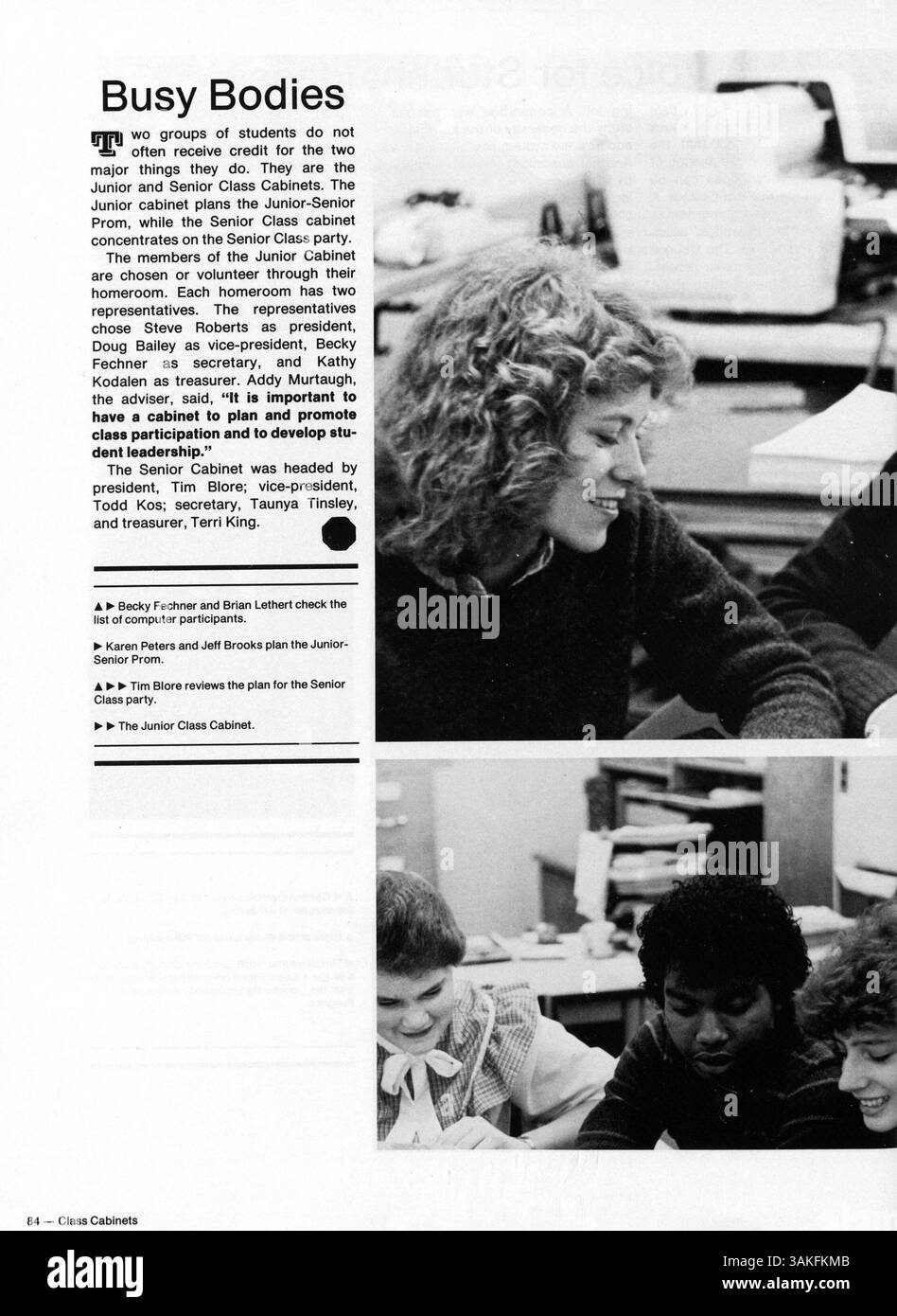 The 1985 edition of the Talons yearbook from Cooper High School ...