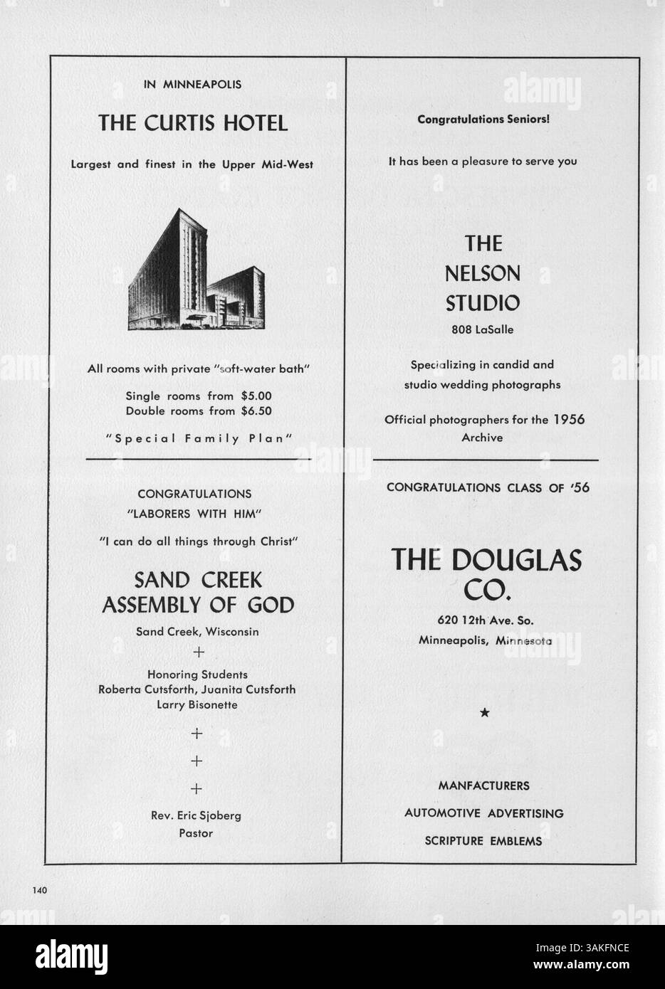 This 1956 yearbook from North Central Bible Institute records the ...