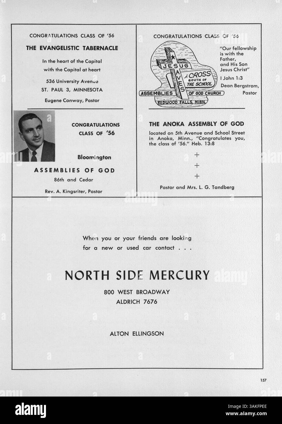 The 1956 yearbook from North Central Bible Institute highlights the ...