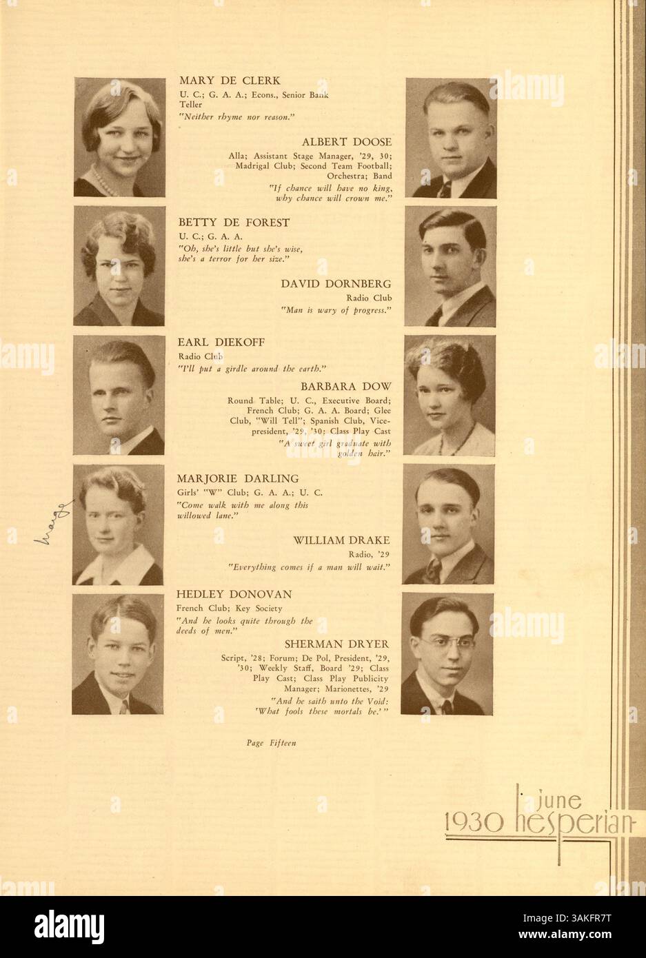 The 1930 West High Yearbook, Hesperian, documents key moments of the ...