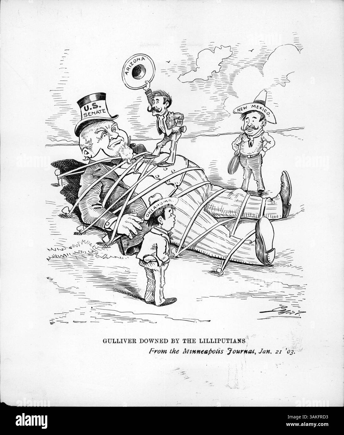 Oklahoma cartoon Black and White Stock Photos & Images - Alamy