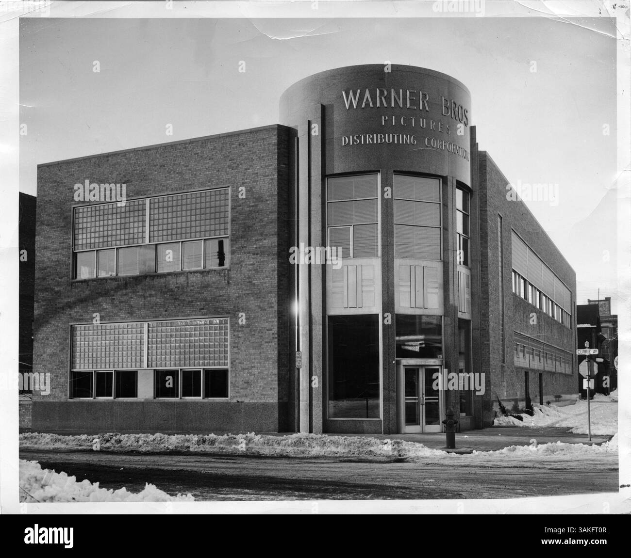 This image shows the Warner Brothers Pictures building, a significant ...