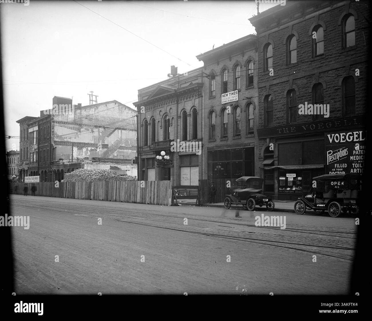 The image captures the demolition of the Centre Block near Washington ...