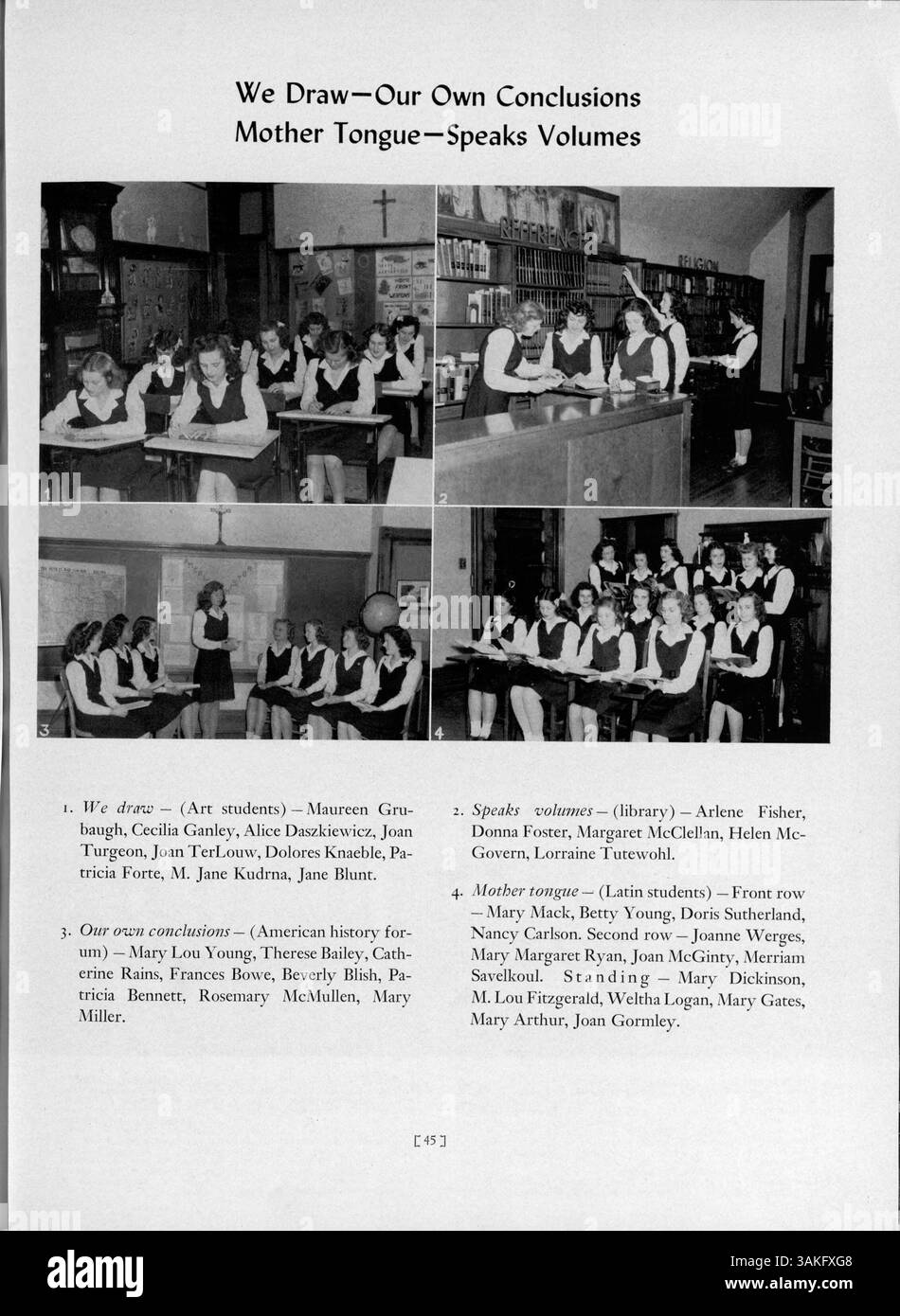 The 1945 'Dayesye' yearbook from St. Margaret's Academy documents the ...