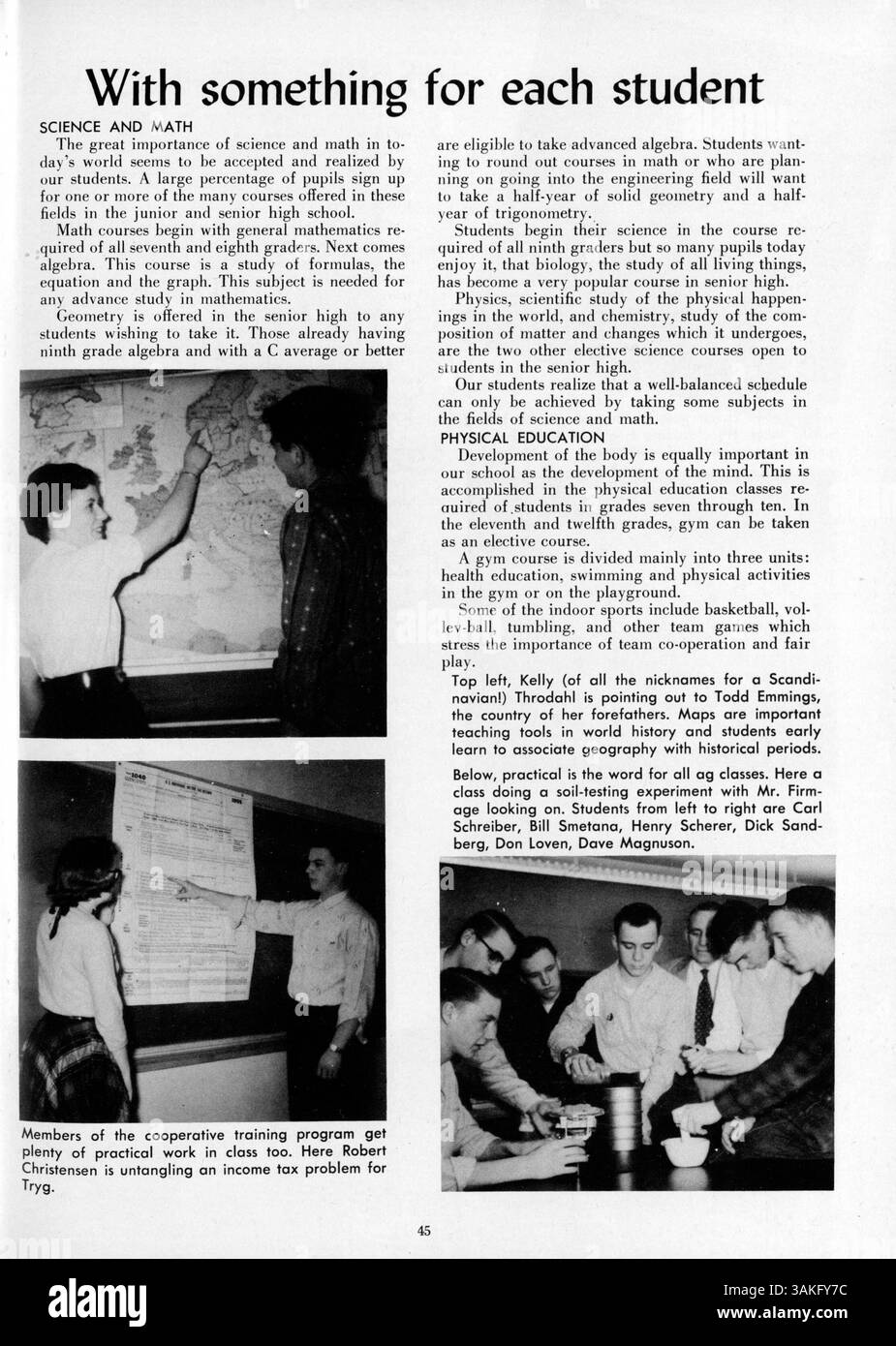 The 1956 'Warrior' yearbook from Hopkins High School records the ...