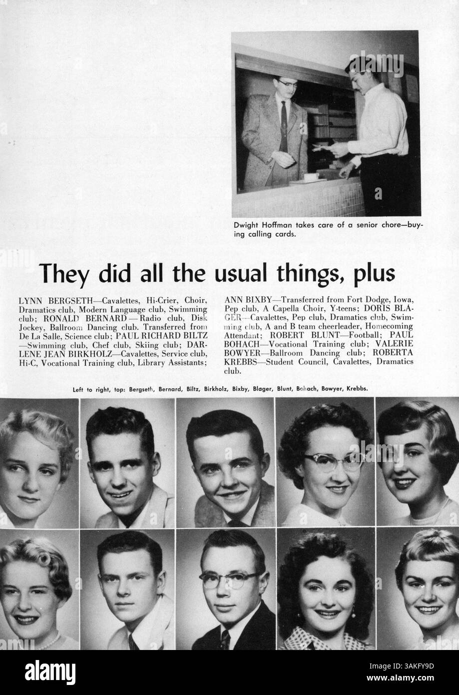 The 1956 Warrior yearbook from Hopkins High School highlights the 1955 ...