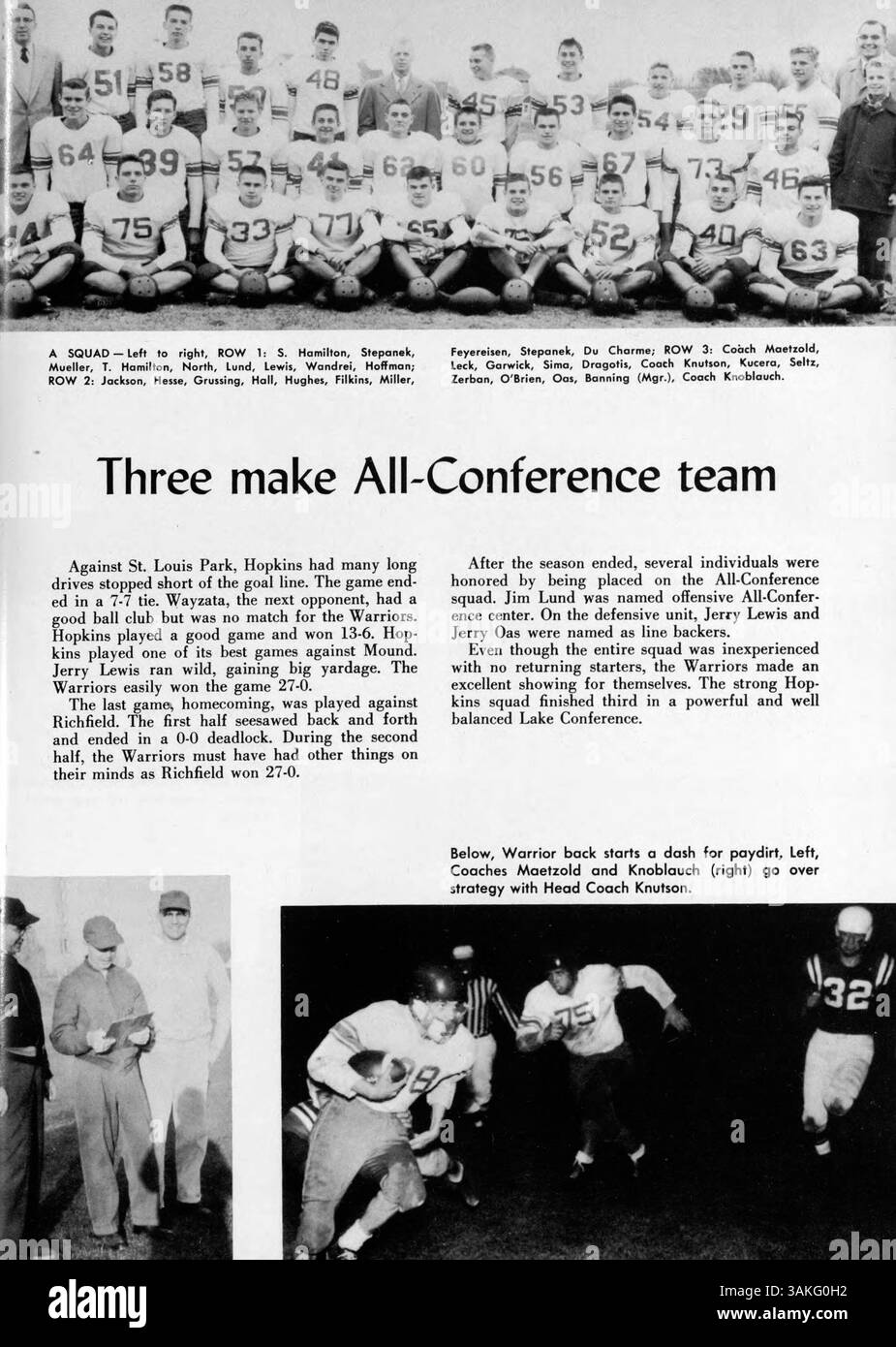 The 1956 Hopkins High Yearbook, titled 'Warrior 1956,' captures the ...