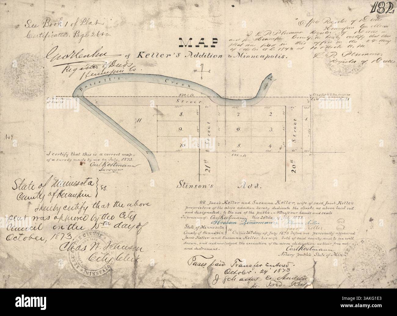 Keller's Addition is a notable area in Minneapolis, recorded in the ...