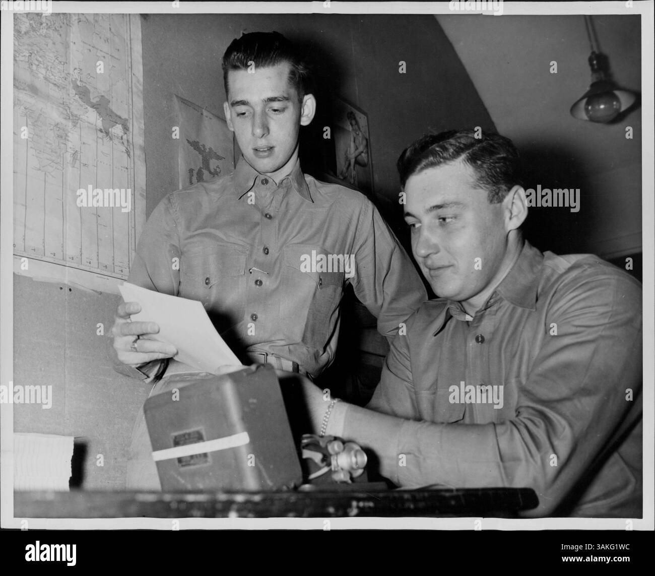 Private First Class Kenneth L. Frenette and Kenneth J. Elling are shown ...