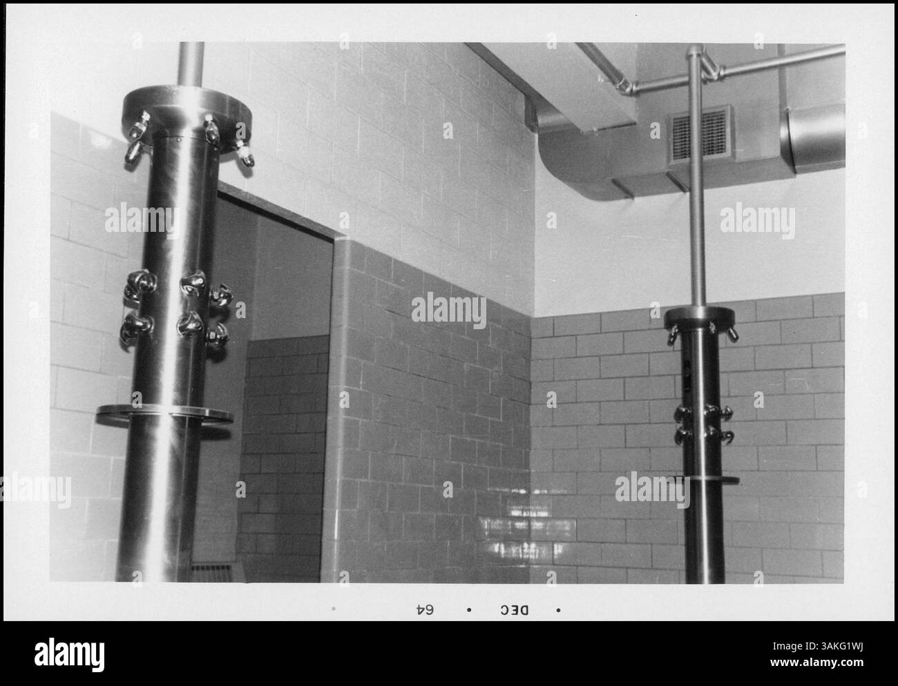 This image shows the newly constructed locker rooms at Marshall High School, designed to provide ...
