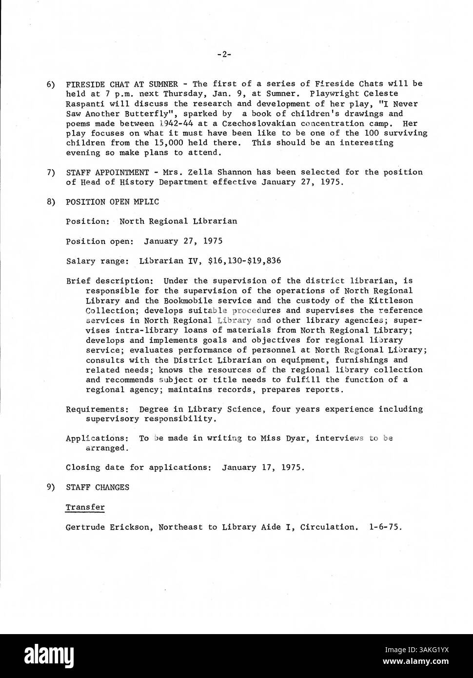 The weekly bulletin for Minneapolis Public Library employees in 1975 ...