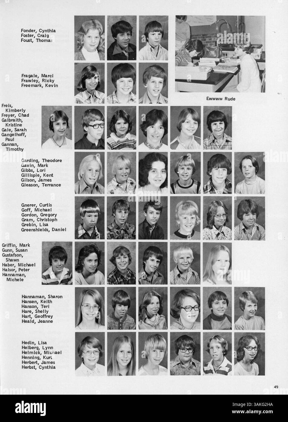 This junior high school yearbook from 1976-1977 records the highlights ...