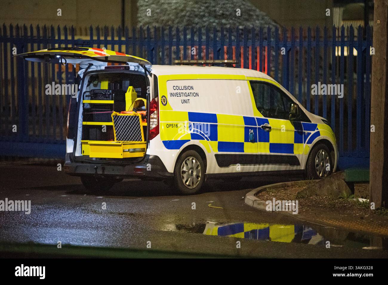 Police forensic collision investigation hi-res stock photography and ...