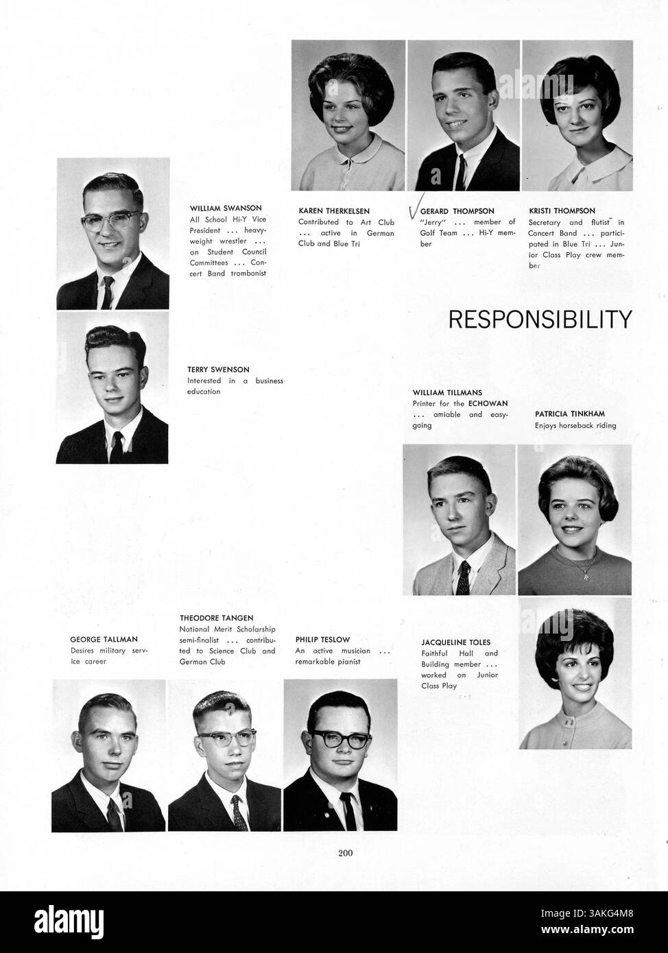 The 1962 edition of the St. Louis Park High School yearbook, 'Echowan ...