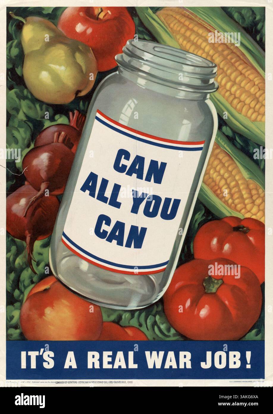 The 'Can All You Can' poster from 1943, featuring a jar of fruits and ...