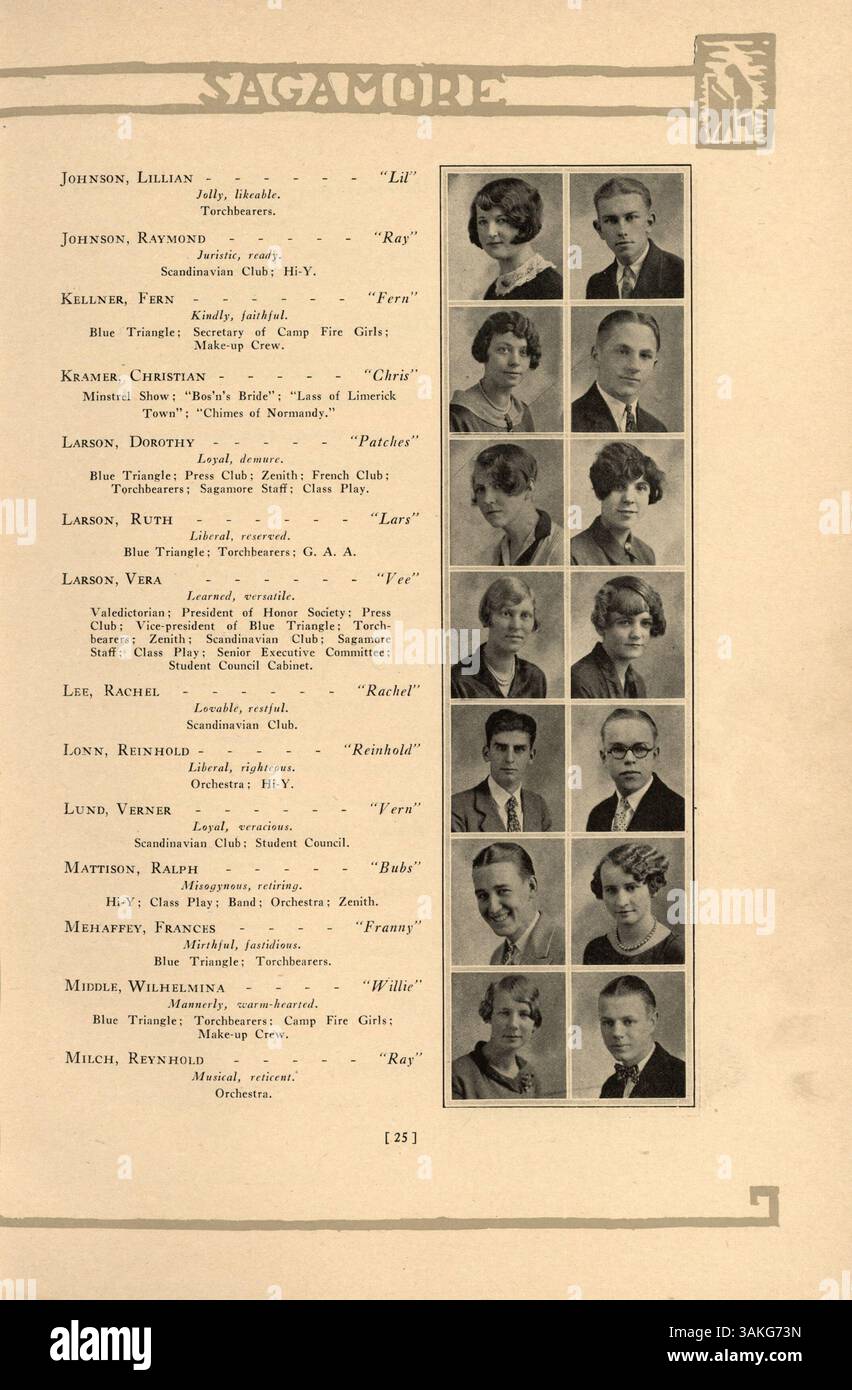The 1927 Roosevelt High School yearbook, Sagamore, features students, teachers, clubs, athletics ...